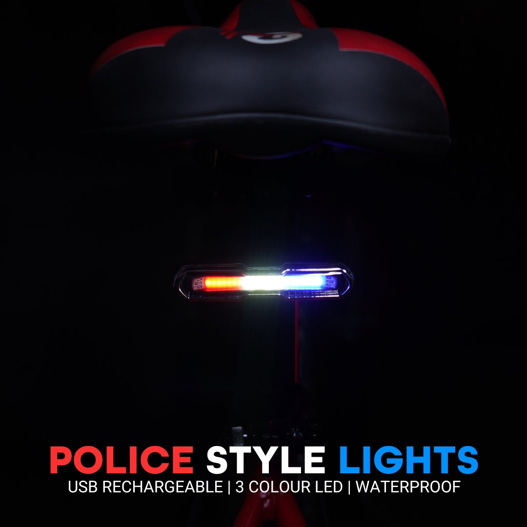 Police Light | Multi-Color USB Tail Light | Gro Club