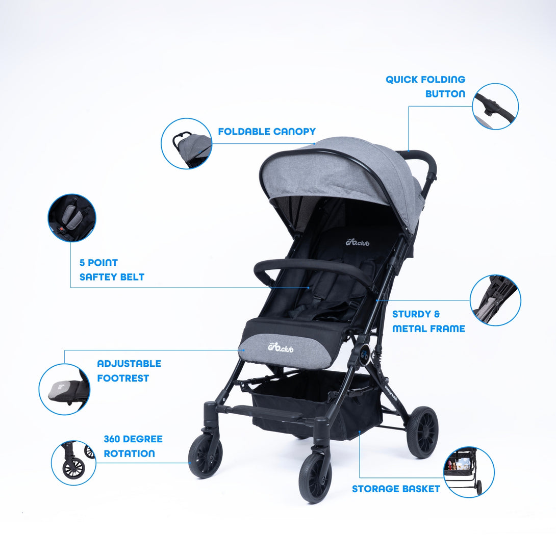 Rover Baby Stroller | Lightweight, Easy Fold & Travel Friendly – Gro Club